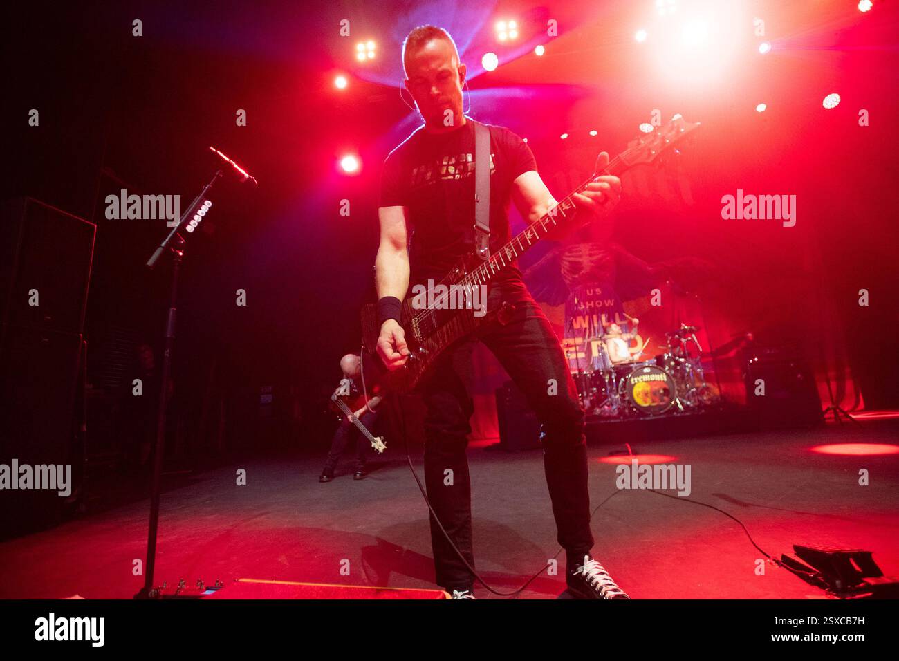 London, UK. 14 Feb 2025. Lead singer/guitarist Mark Tremonti performs ...