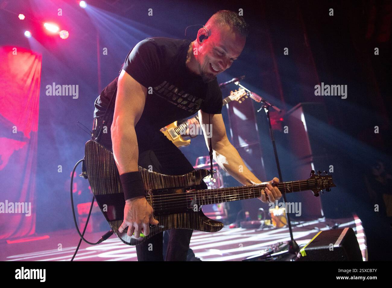 London, UK. 14 Feb 2025. Lead singer/guitarist Mark Tremonti performs ...