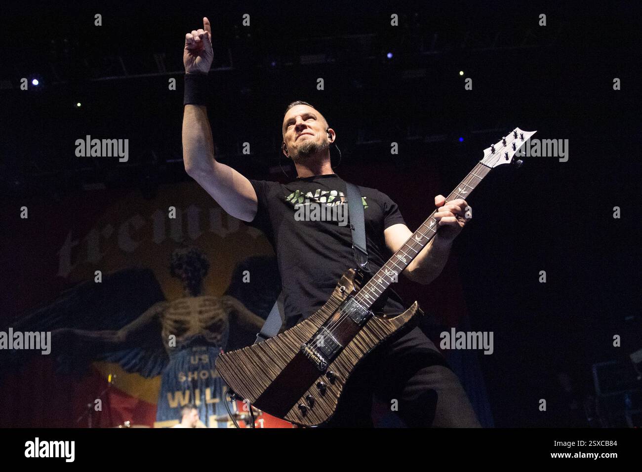 London, UK. 14 Feb 2025. Lead singer/guitarist Mark Tremonti performs ...