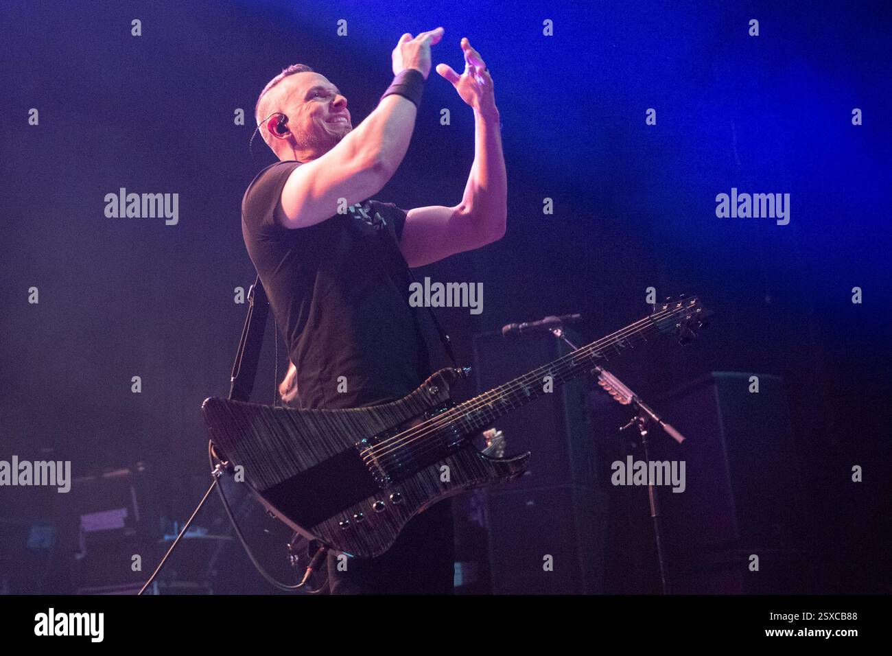 London, UK. 14 Feb 2025. Lead singer/guitarist Mark Tremonti performs ...