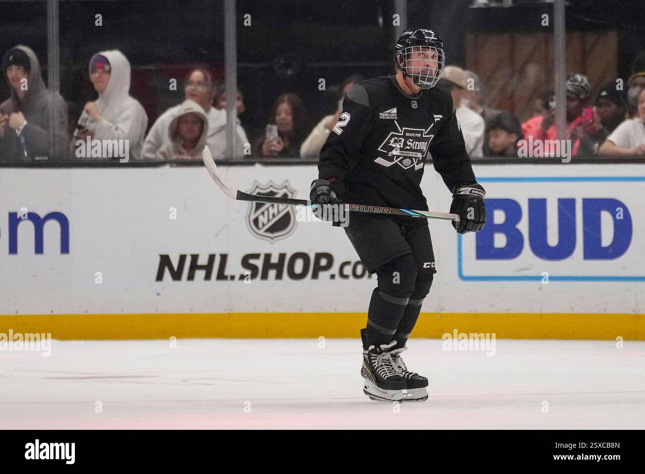 Team Black player actor Steve Carell skates during the Skate for LA ...