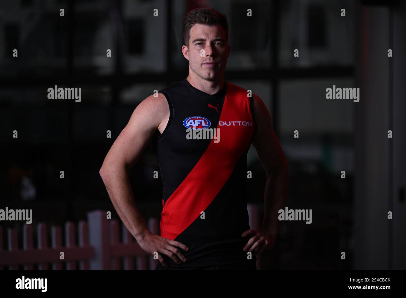 Zach Merrett of Essendon poses for a photo during a 2025 AFL Club ...