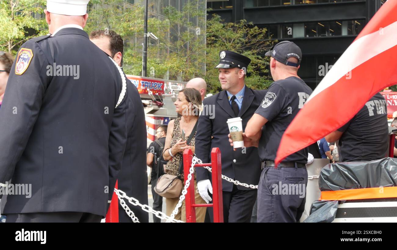 New York City, United States - 11 September 2023: Firefighters ...