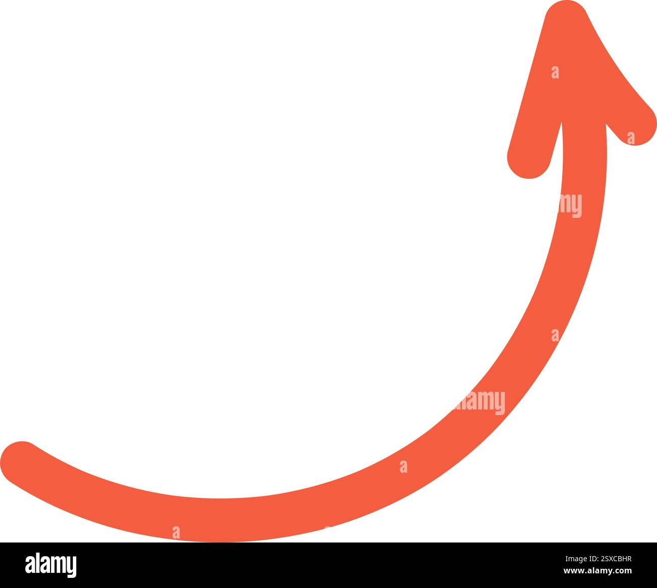 Abstract Lined Arrow Upward Curve Artistic Sketch Stock Vector Image ...