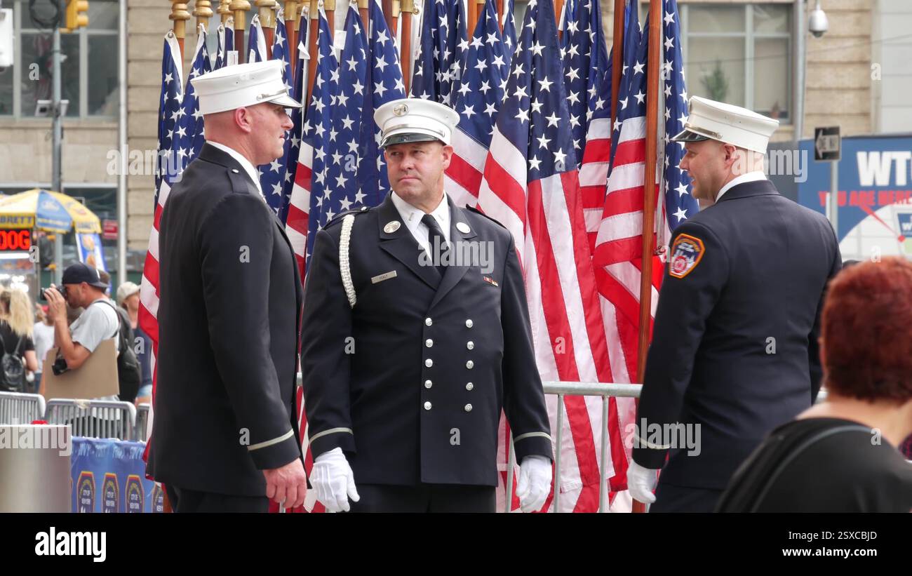 New York City, United States - 11 September 2023: Firefighters ...