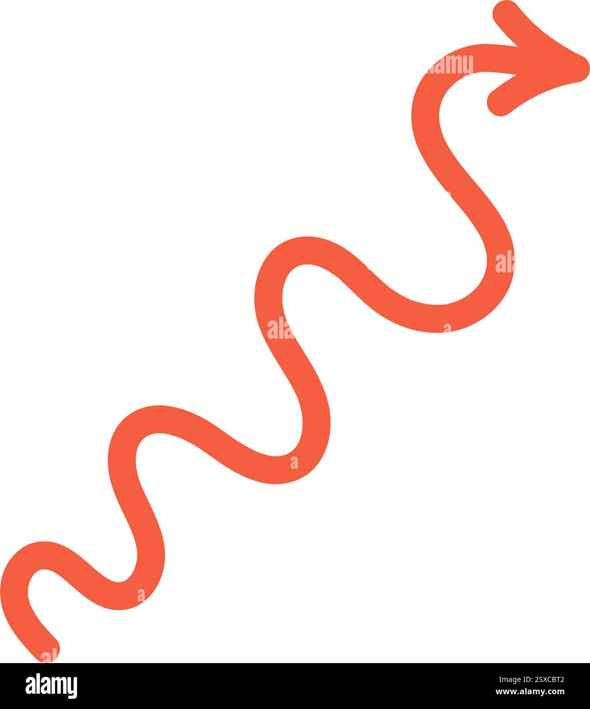 Wavy red arrow upward Cut Out Stock Images & Pictures - Alamy