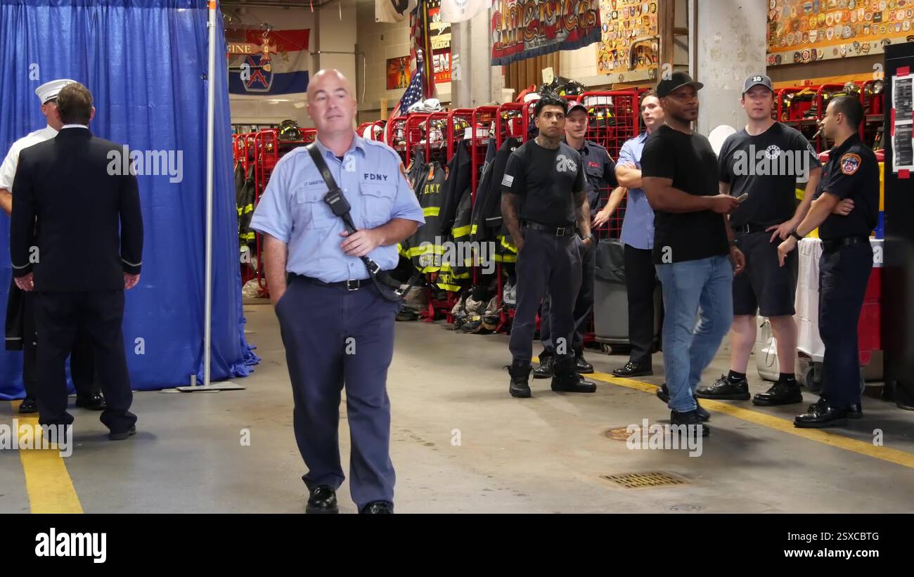 New York City, United States - 11 September 2023: Firefighters ...