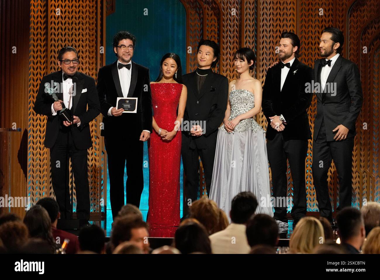 Hiroyuki Sanada, from left, Tadanobu Asano, Anna Sawai, Hiroto Kanai, Moeka Hoshi, Tommy Bastow ...