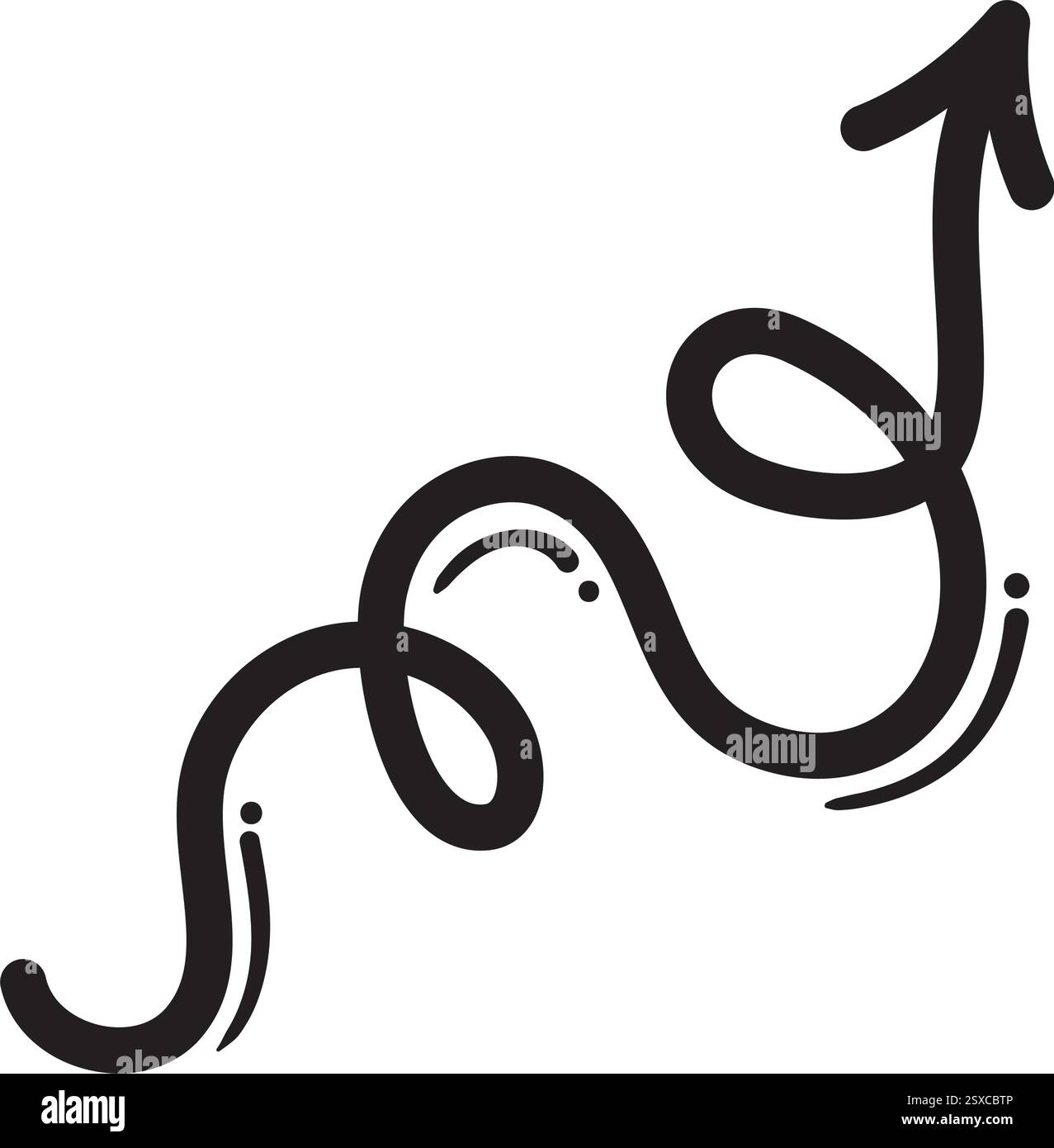 Abstract Lined Arrow Spiral Freeform Artistic Design Stock Vector Image ...