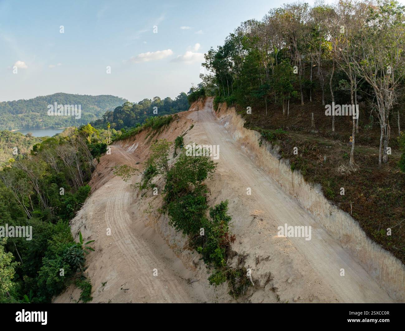 Deforestation aerial photo,Forest destroyed environmental damage from ...