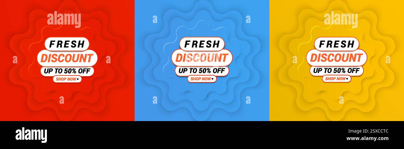 Banner template for end-of-year sales. Red vector illustration ...