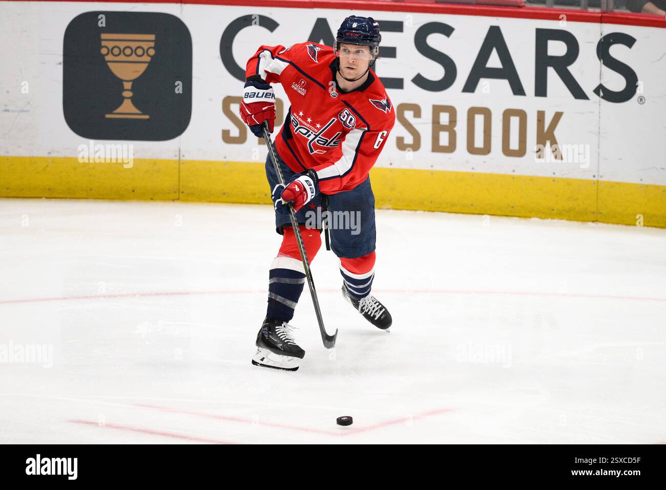 Washington Capitals defenseman Jakob Chychrun (6) in action during the ...