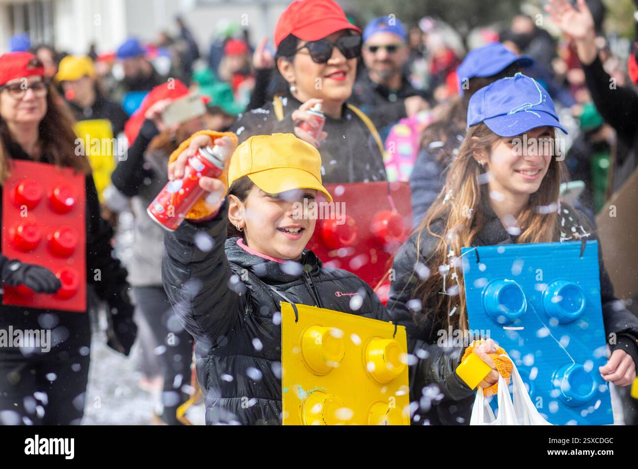 Nicosia, Cyprus. 23rd Feb, 2025. Children attend the Nicosia Carnival ...