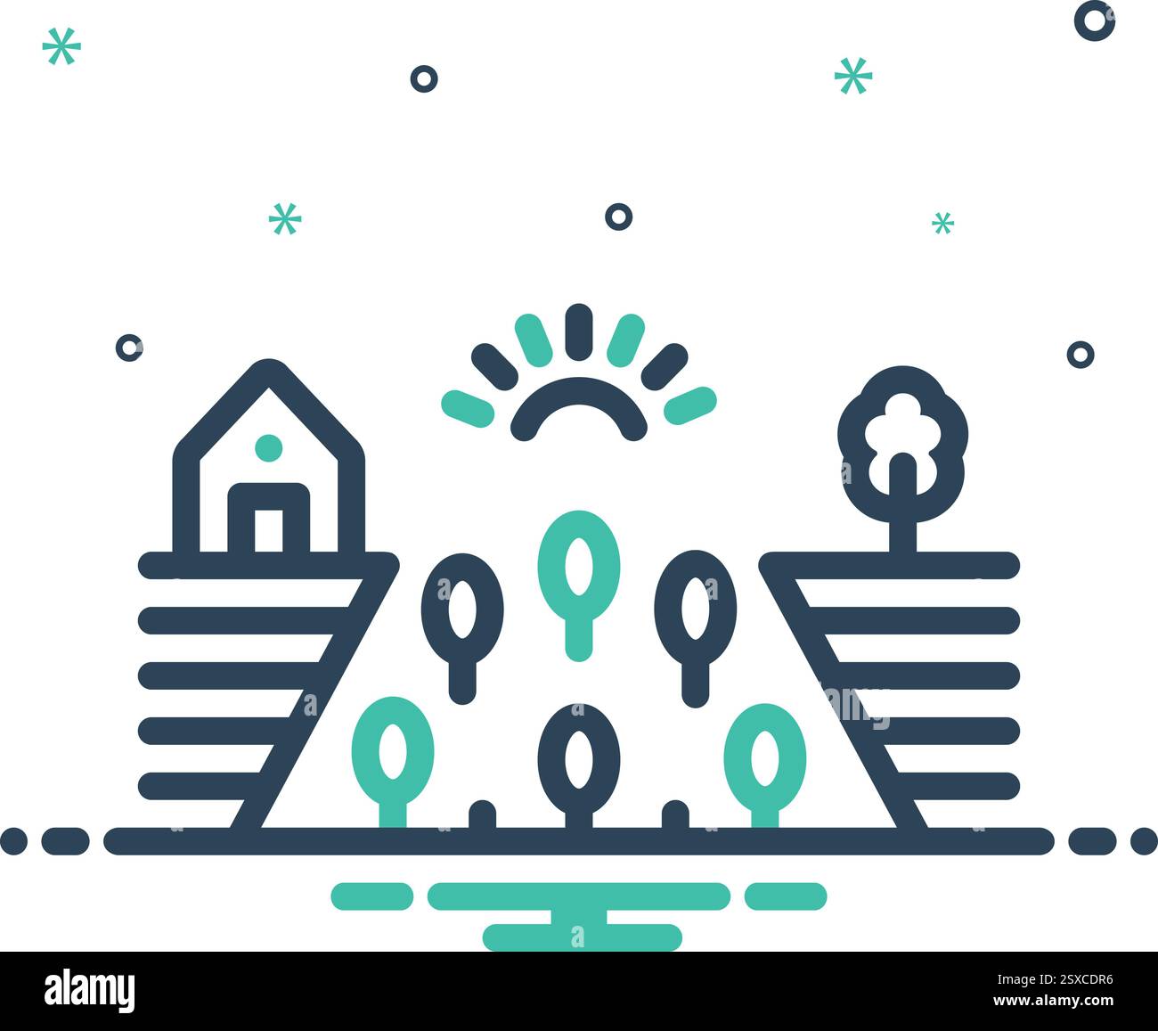 Farmstead field Cut Out Stock Images & Pictures - Alamy