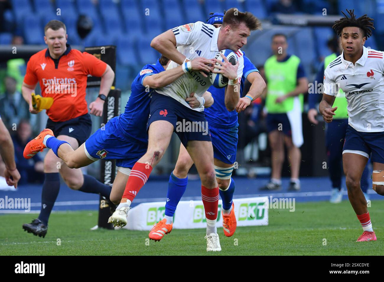 Rome, Lazio. 23rd Feb, 2025. Leo Barre of France during 6 Nations match ...
