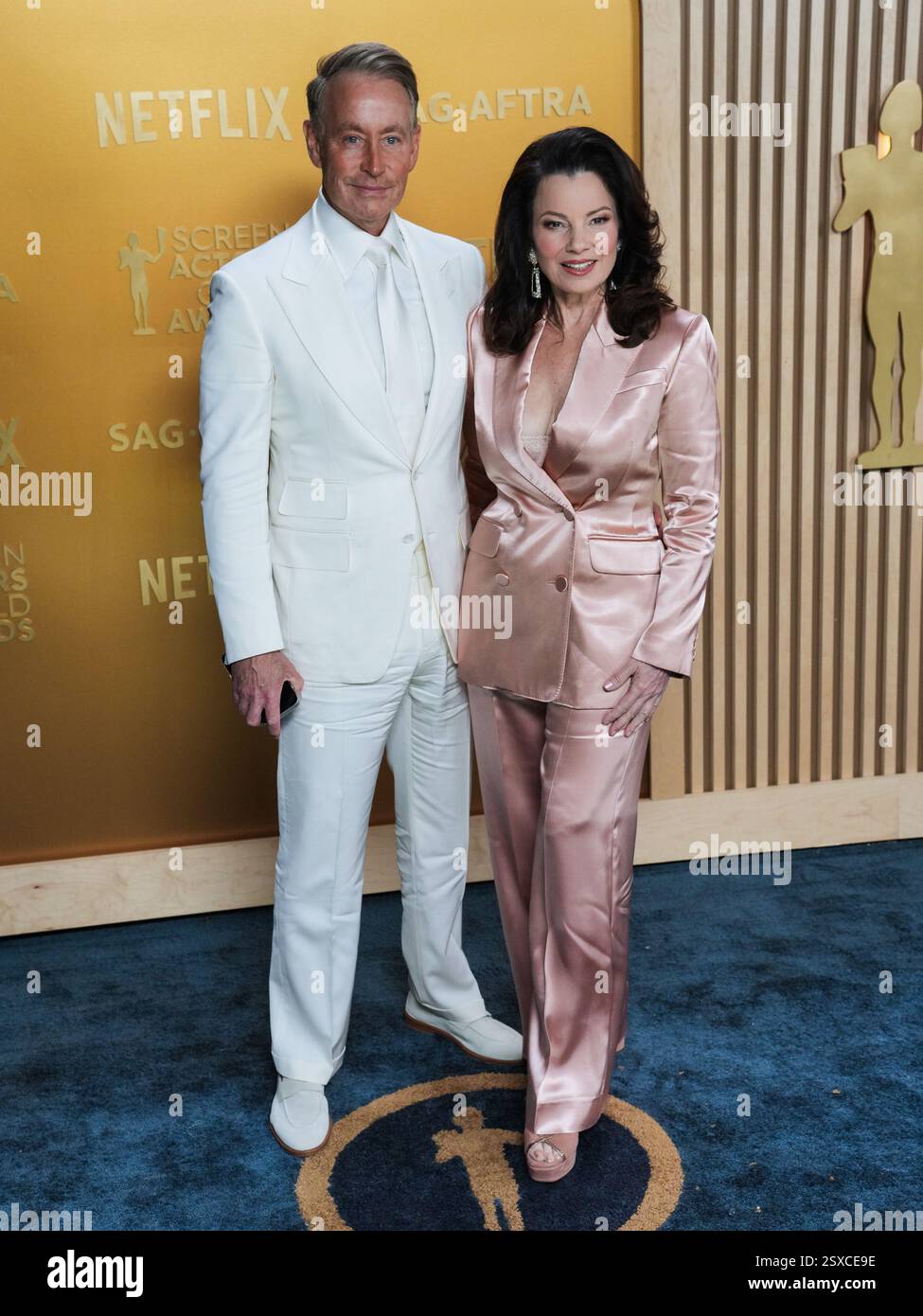 Los Angeles, USA. 23rd Feb, 2025. Peter Marc Jacobson and Fran Drescher ...