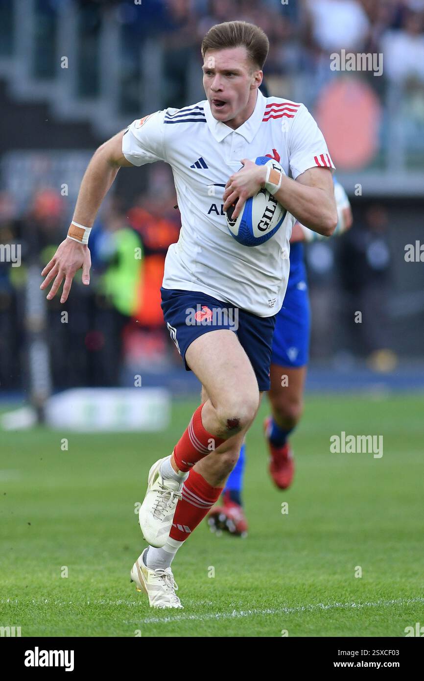 Rome, Lazio. 23rd Feb, 2025. Leo Barre of France during 6 Nations match ...