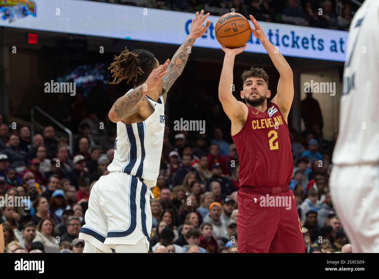 Cleveland Cavaliers' Ty Jerome (2) shoots over Memphis Grizzlies ...