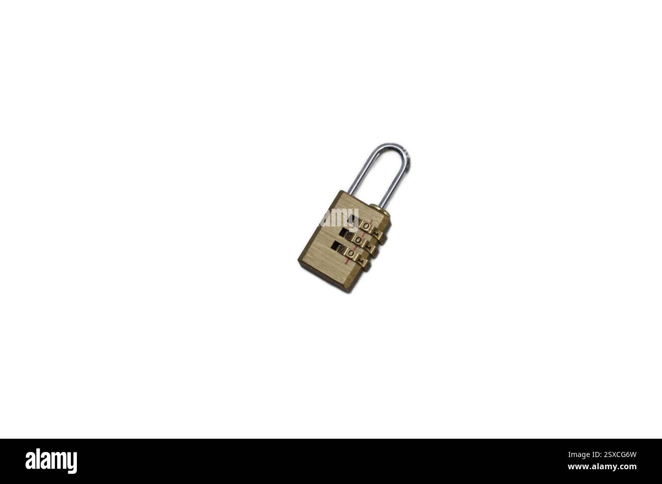 Small Brass Combination Lock on Clean White Background Stock Photo - Alamy