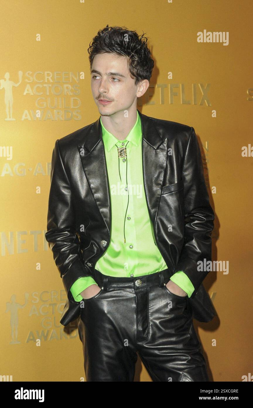 Ca. 23rd Feb, 2025. Timothée Chalamet at arrivals for The 31st Annual Screen Actors Guild SAG ...