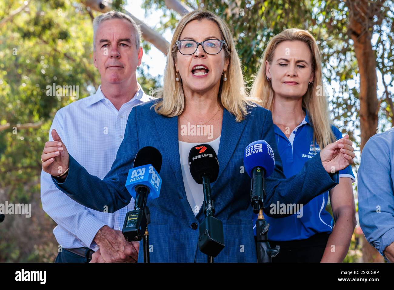 Western Australia Liberal leader, Libby Mettam speaks during a press ...