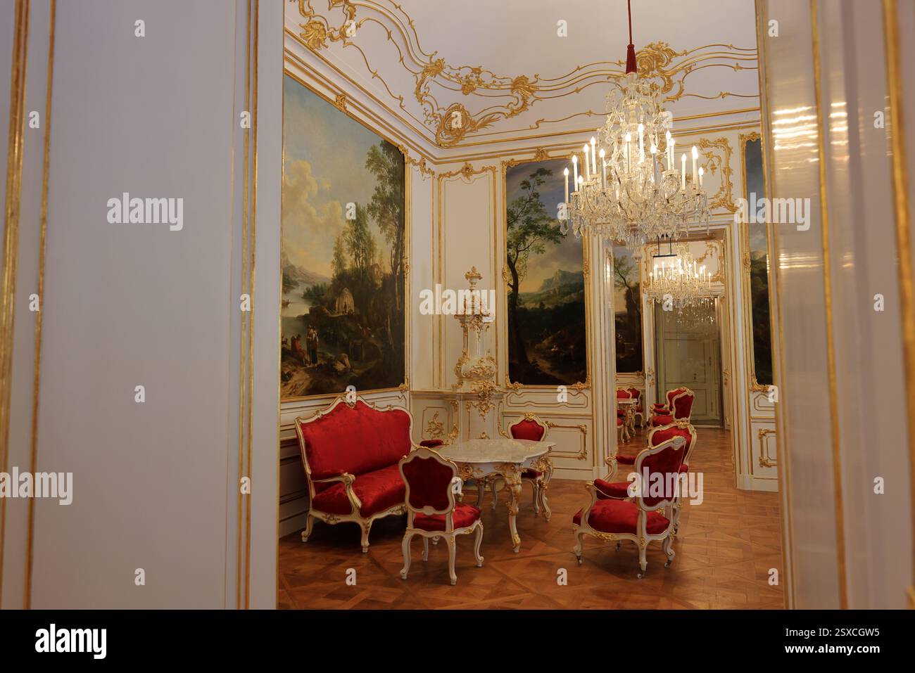 Schonbrunn Palace (Schloss Schonbrunn), a summer palace with rococo ...