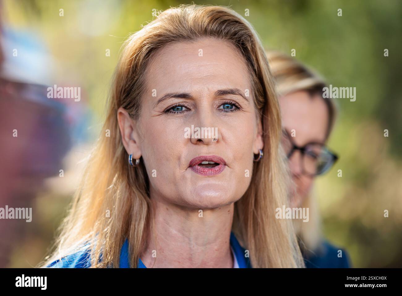 Amanda Spencer-Teo, Liberal candidate for Riverton speaks during a ...
