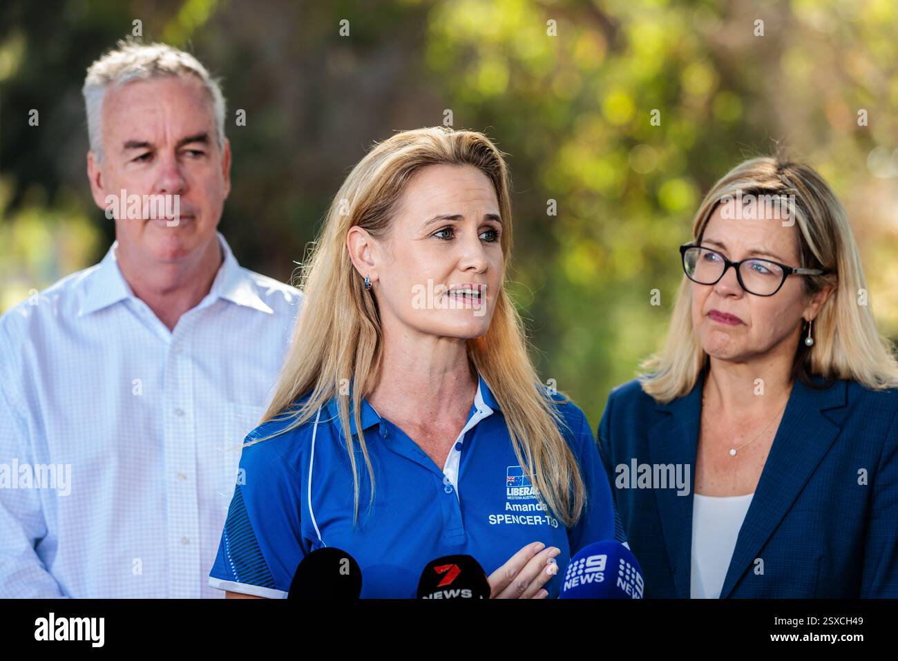 Amanda Spencer-Teo, Liberal candidate for Riverton speaks during a ...