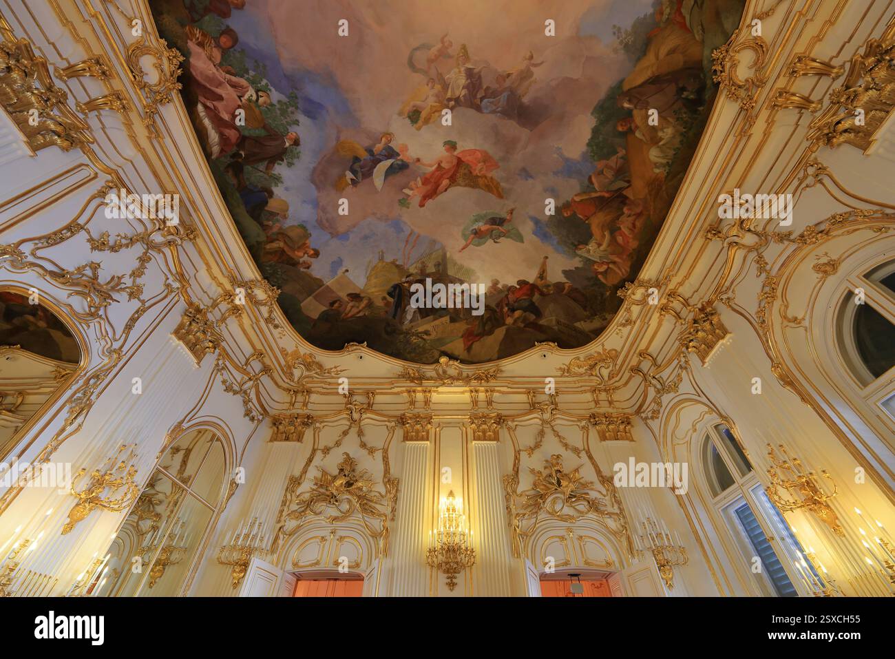 Schonbrunn Palace (Schloss Schonbrunn), a summer palace with rococo ...