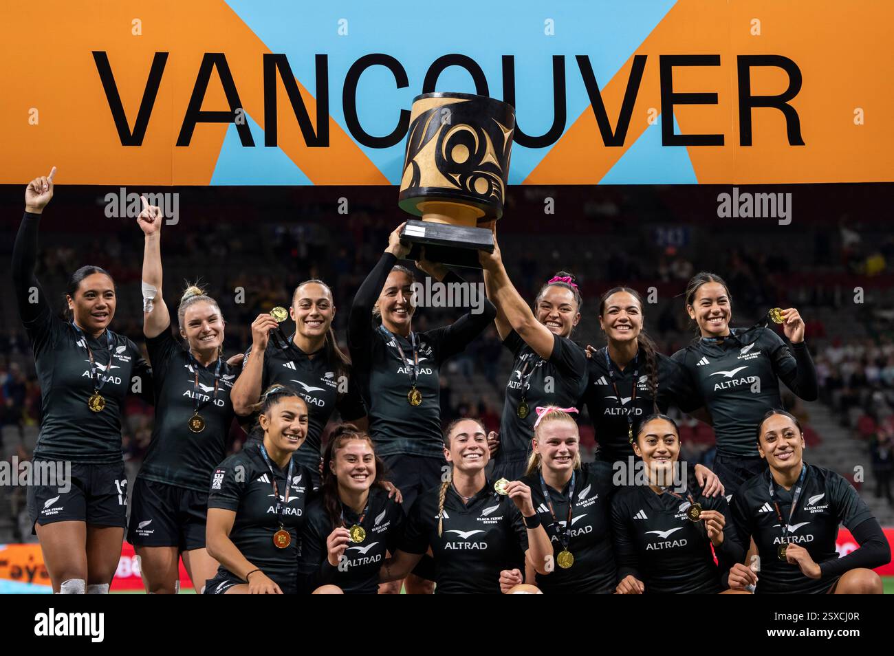 Vancouver, Canada. 23rd Feb, 2025. New Zealand's Sarah Hirini, and ...