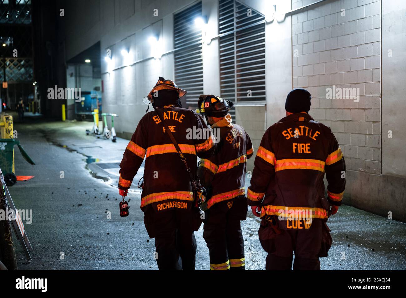 Seattle, USA. 23th Feb 2025. Just after 4pm Seattle Fire responded to ...
