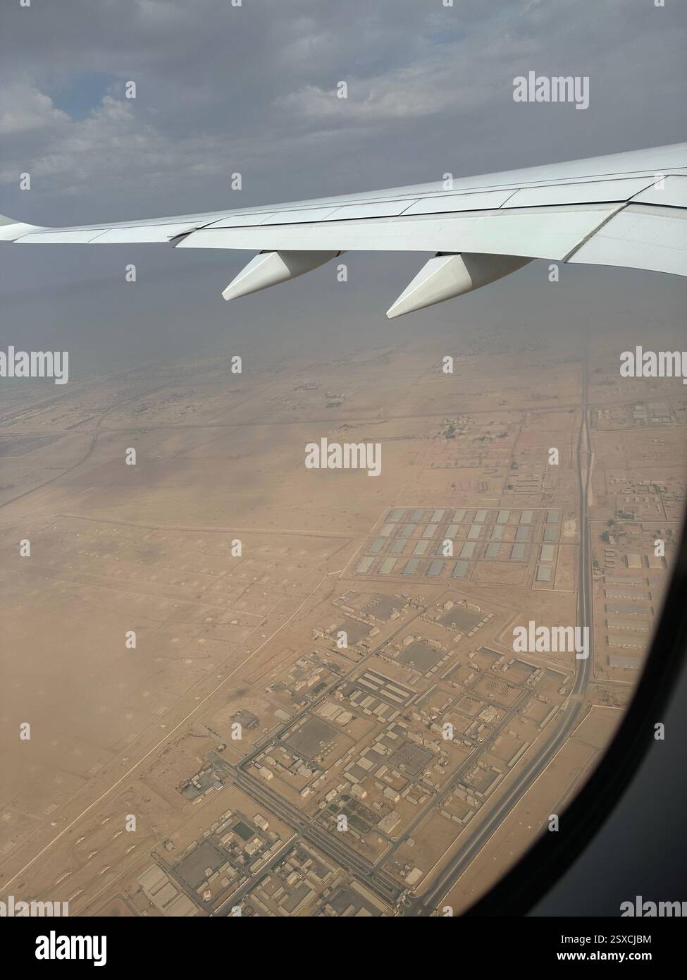 Egypt landscape and cloudscape from the airplane's window Stock Photo ...