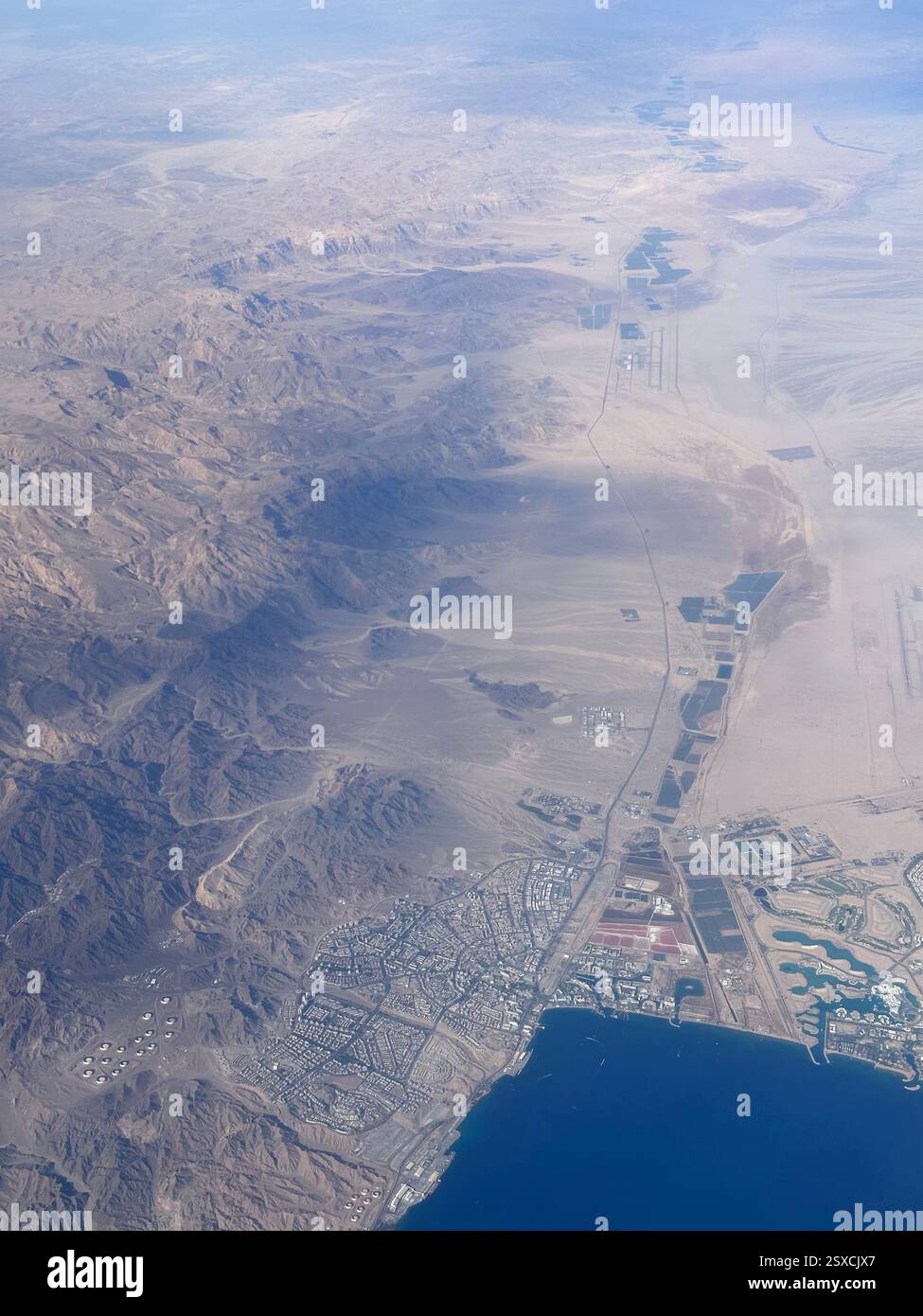 Egypt landscape and cloudscape from the airplane's window Stock Photo ...