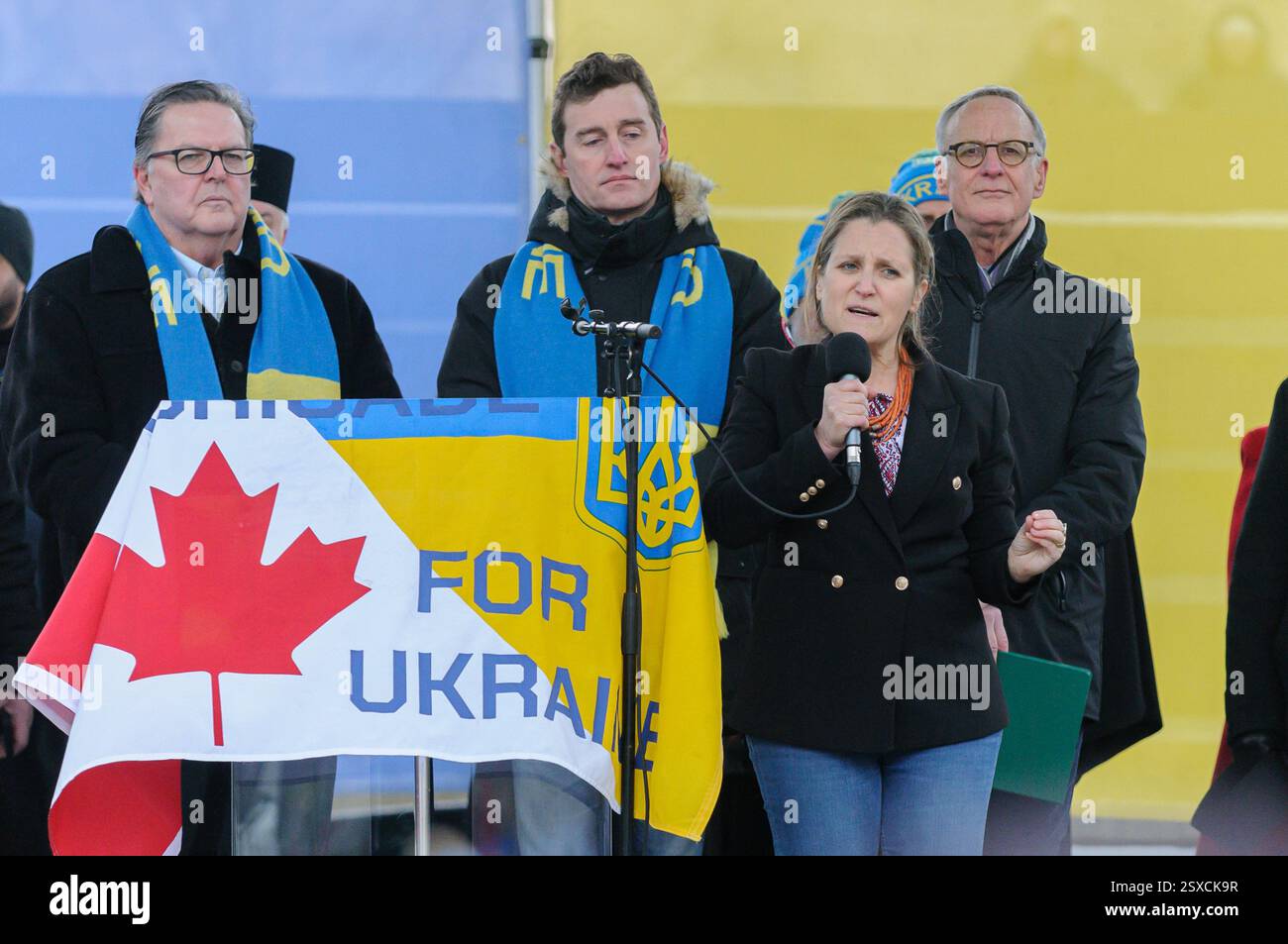 Toronto, ON, Canada – February 23, 2025: Chrystia Freeland, Canadian ...