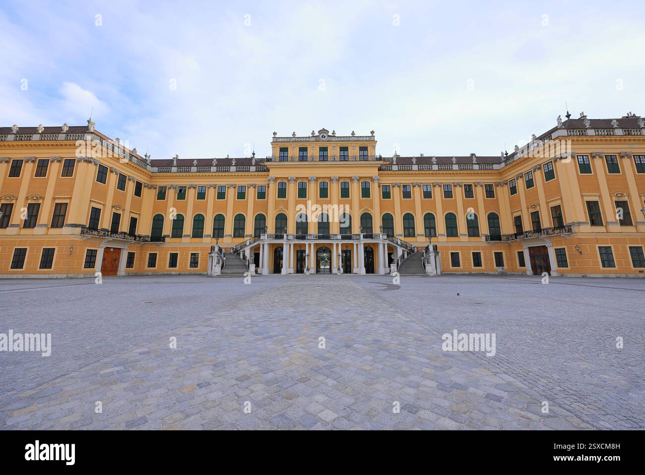 Schonbrunn Palace (Schloss Schonbrunn), a summer palace with rococo ...