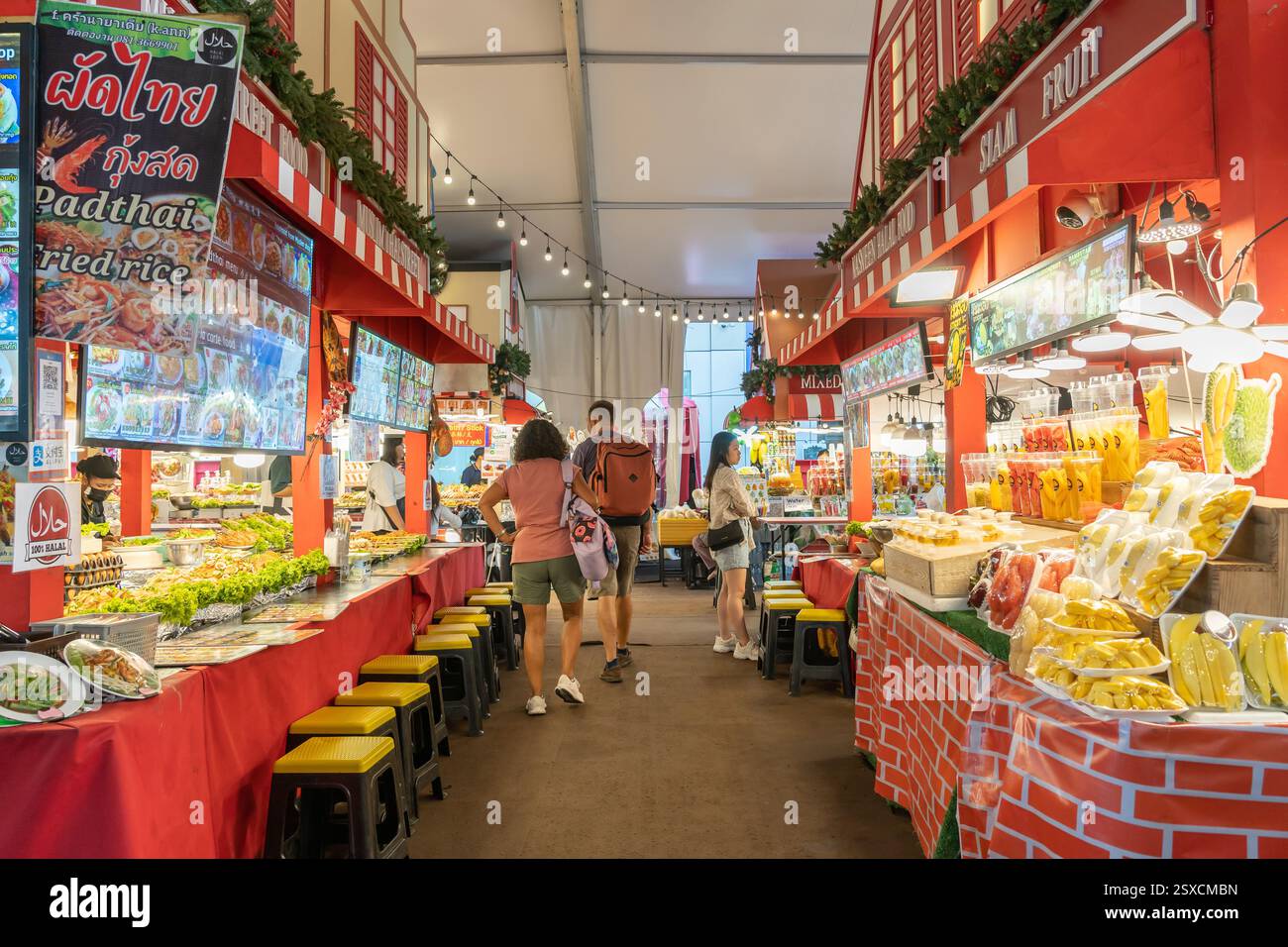 Bangkok, Thailand - Jan 20,2025 : Thai food stalls are a vibrant and ...