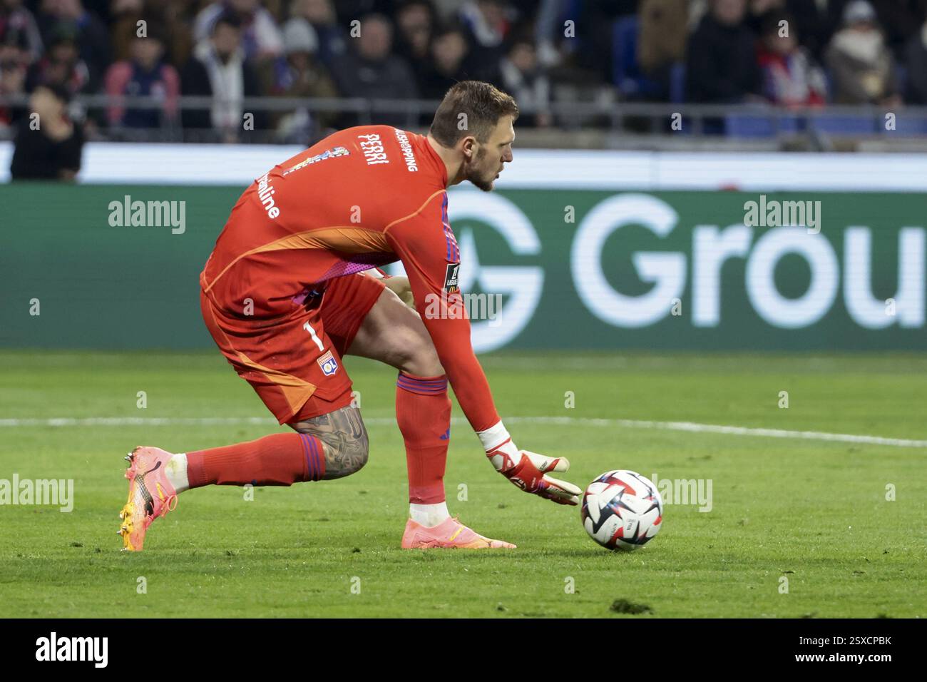 Lyon goalkeeper Lucas Perri during the French championship Ligue 1 ...