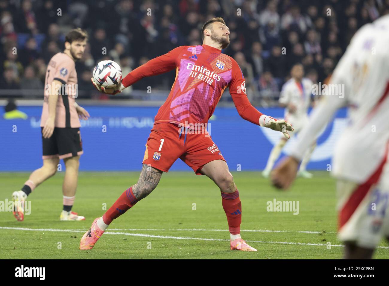 Lyon goalkeeper Lucas Perri during the French championship Ligue 1 ...