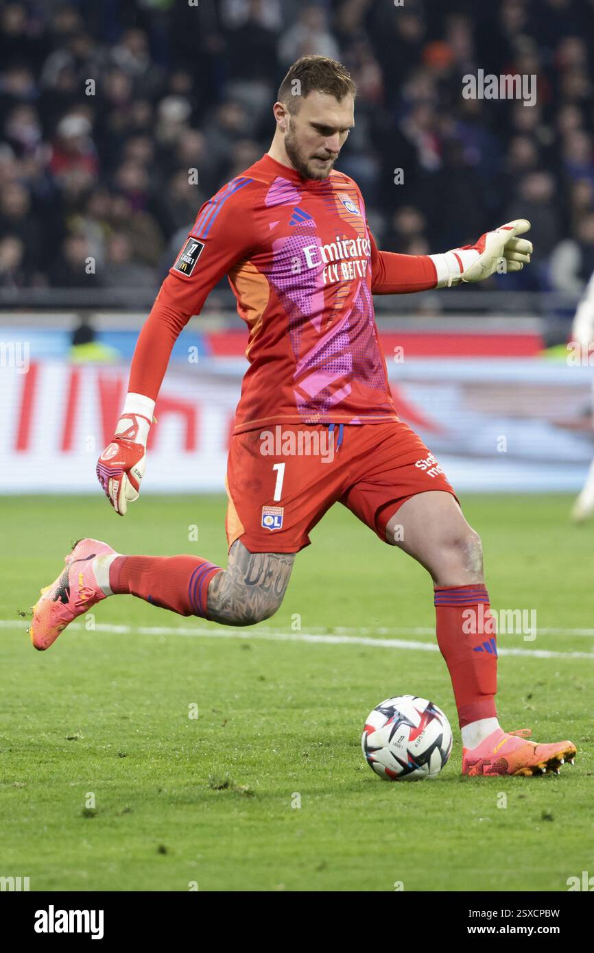 Lyon goalkeeper Lucas Perri during the French championship Ligue 1 ...