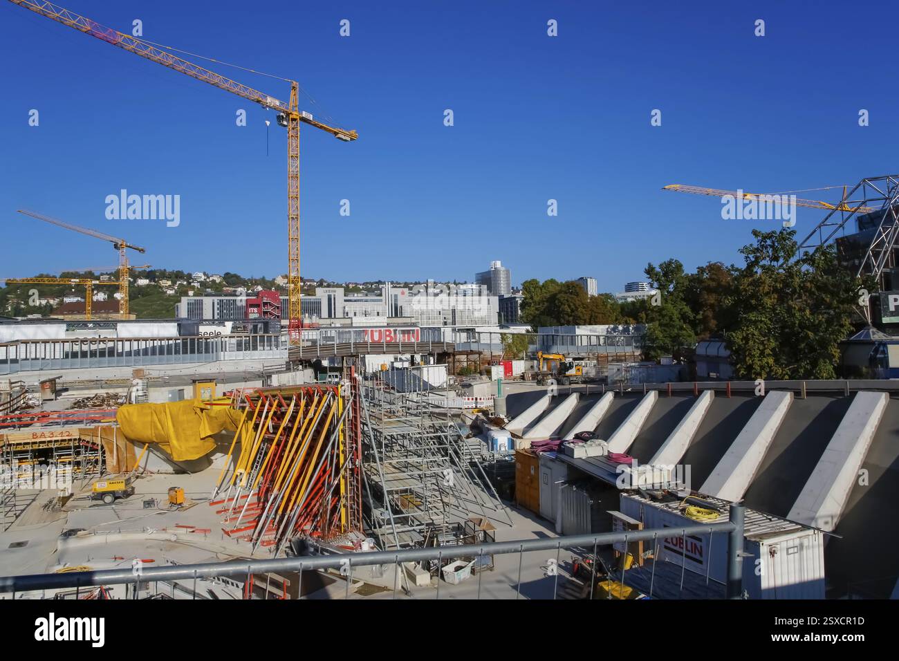 Stuttgart 21, construction site, construction work, controversial ...