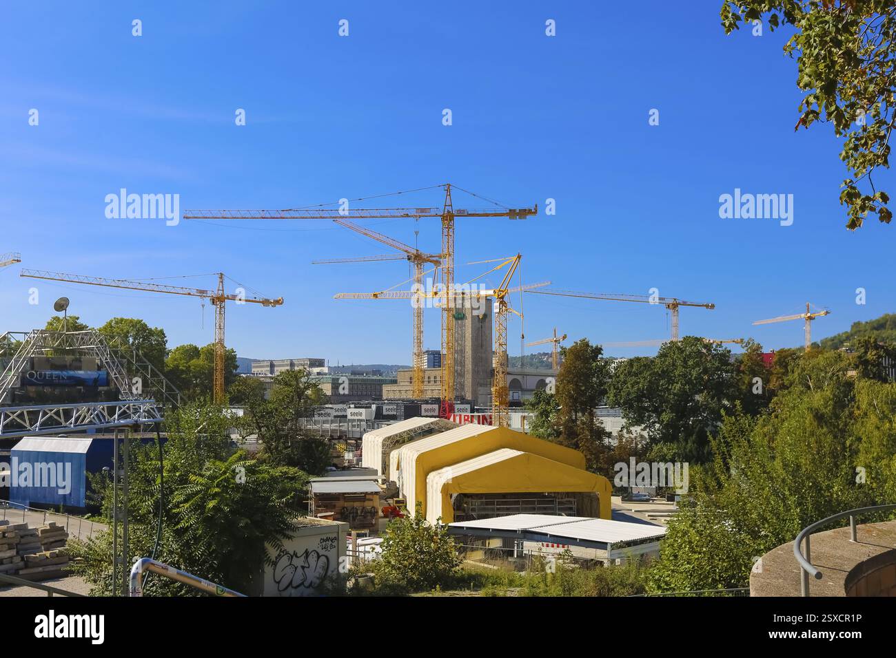 Stuttgart 21, construction site, construction work, controversial ...
