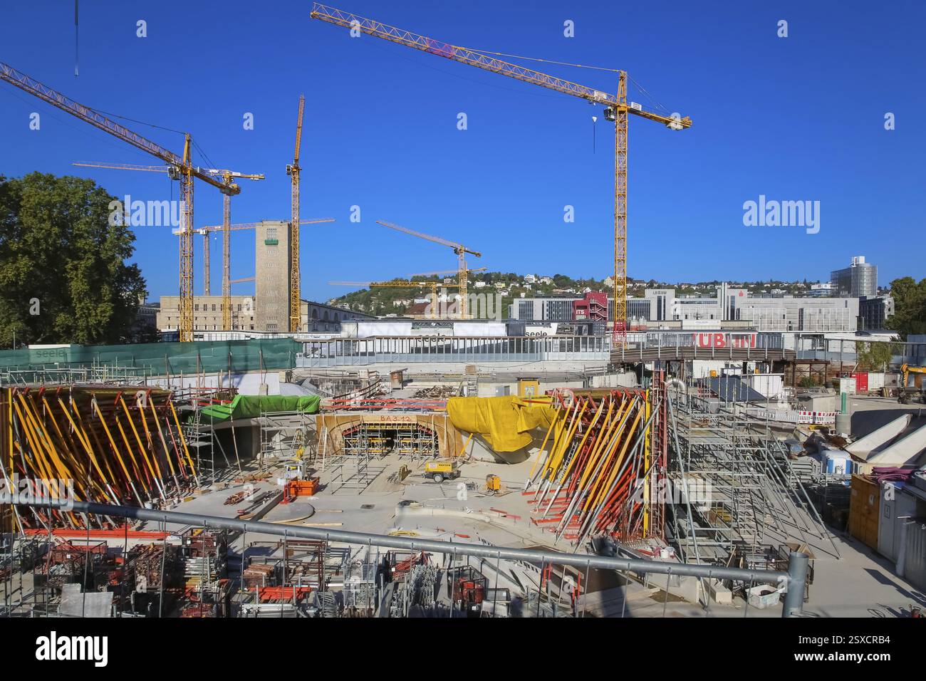Stuttgart 21, construction site, construction work, controversial ...