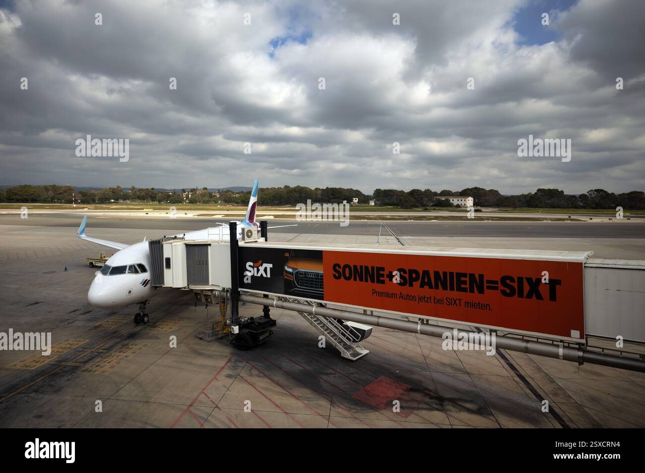 Aircraft Airbus A320 of the airline Eurowings GmbH at passenger ...