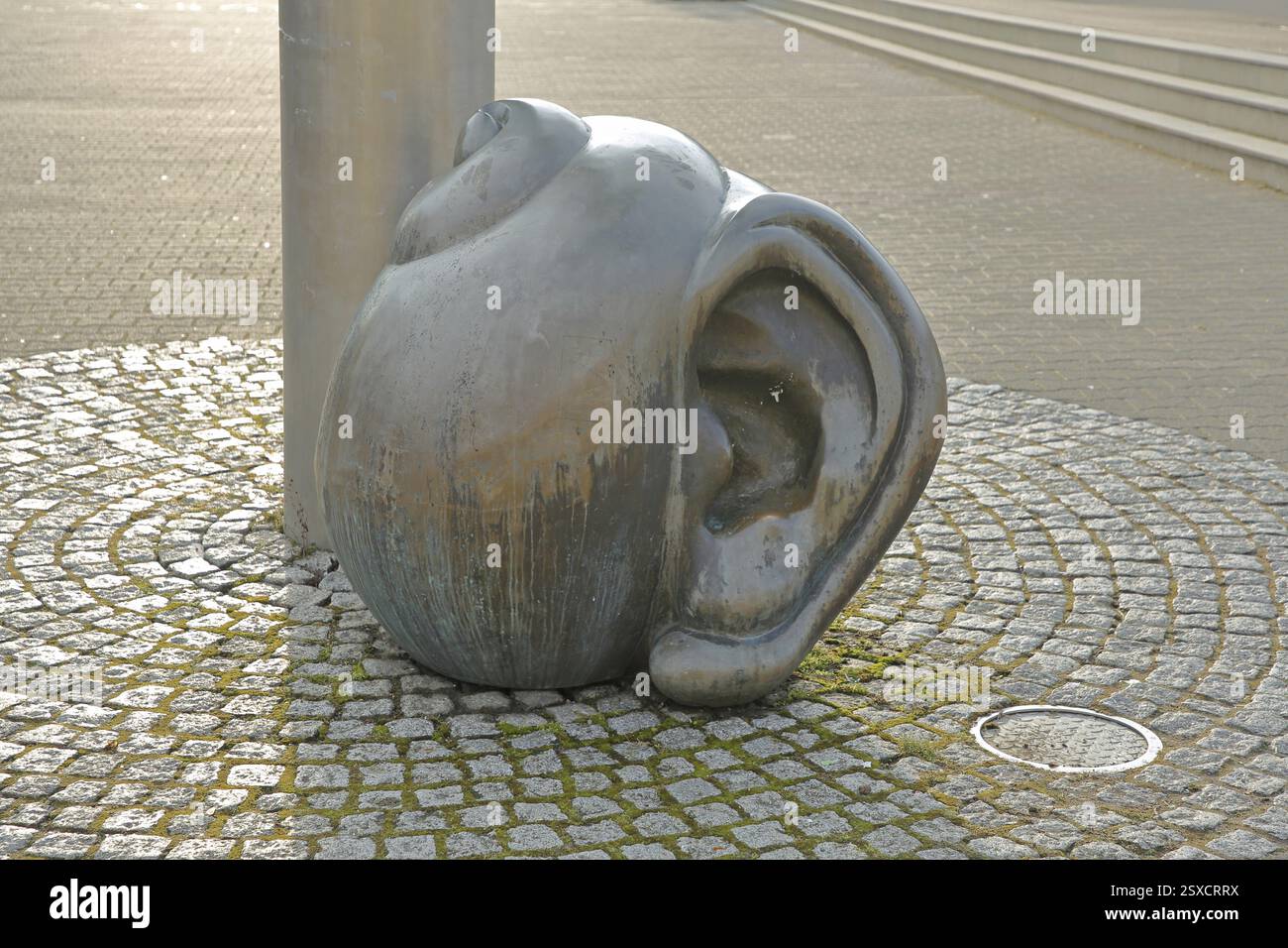 Sculpture Auricle by Gernot Rumpf 1992, bronze sculpture, modern art ...