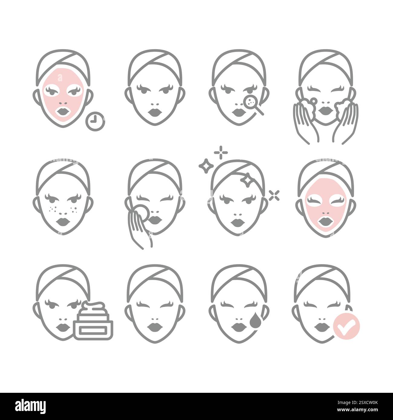 Cosmetic treatments skin Stock Vector Images - Alamy