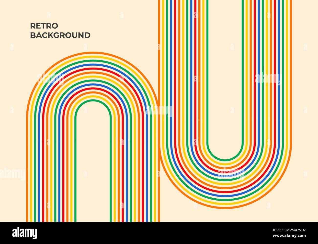 Retro background with colorful lines Stock Vector Image & Art - Alamy