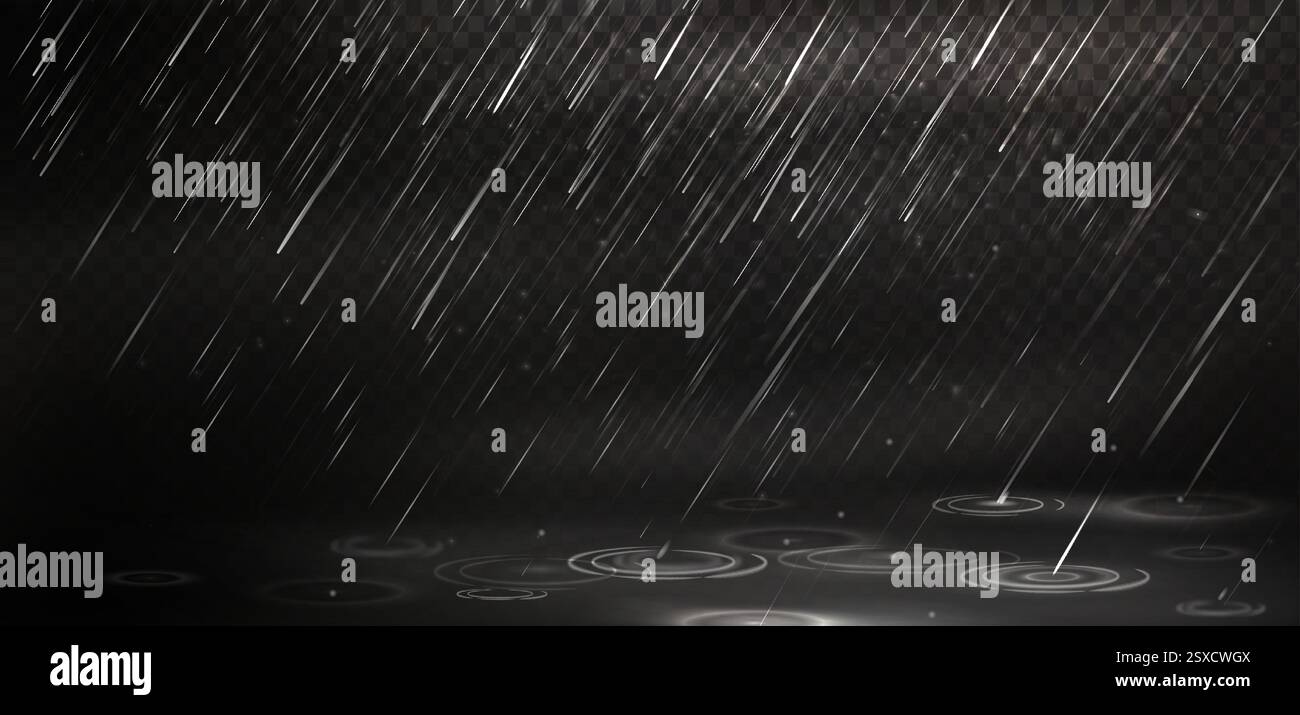 Rainy effect with diagonal white streaks on black background creating ...