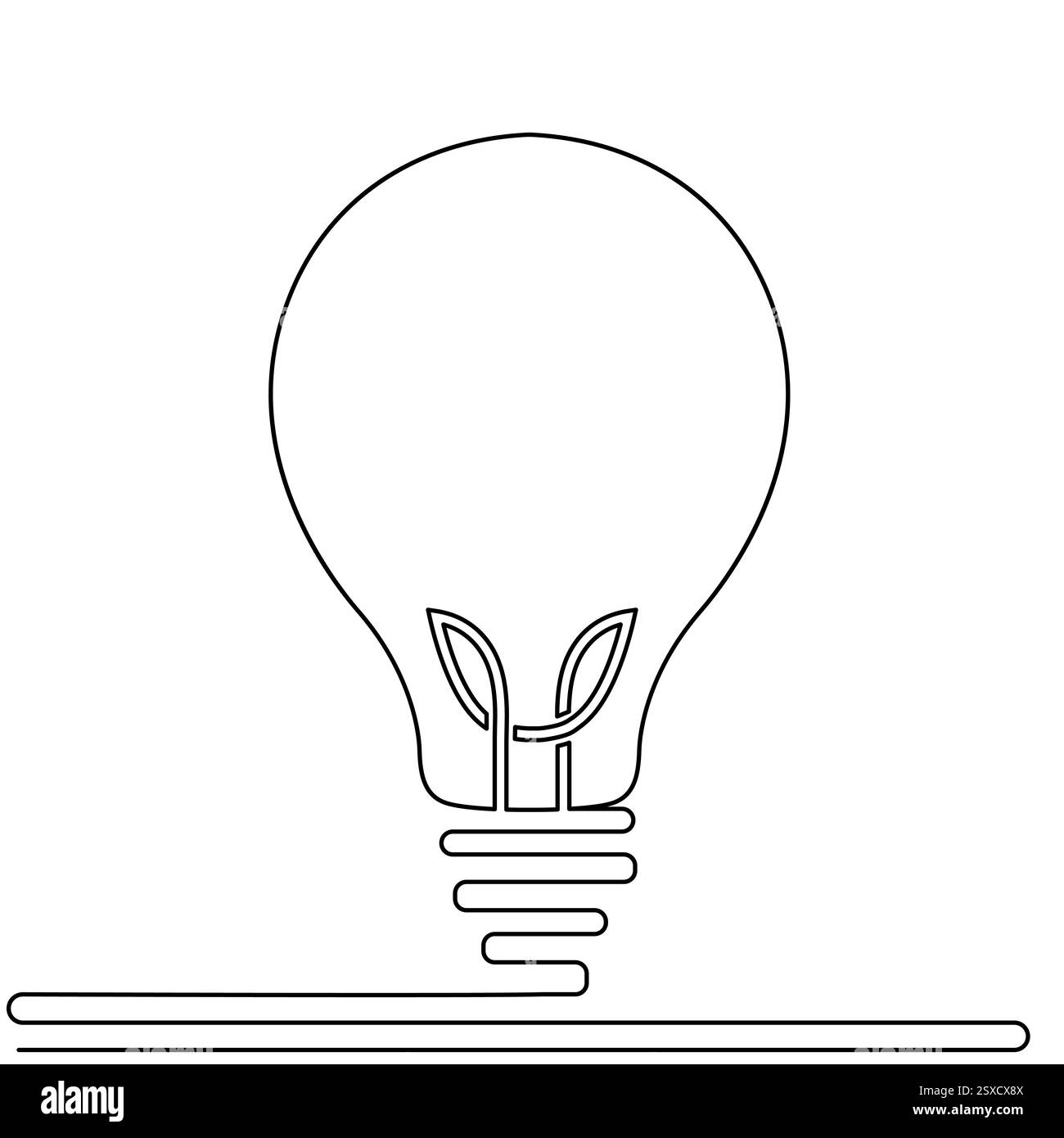 The ecology of a continuous one-line drawing of isolated outline vector ...