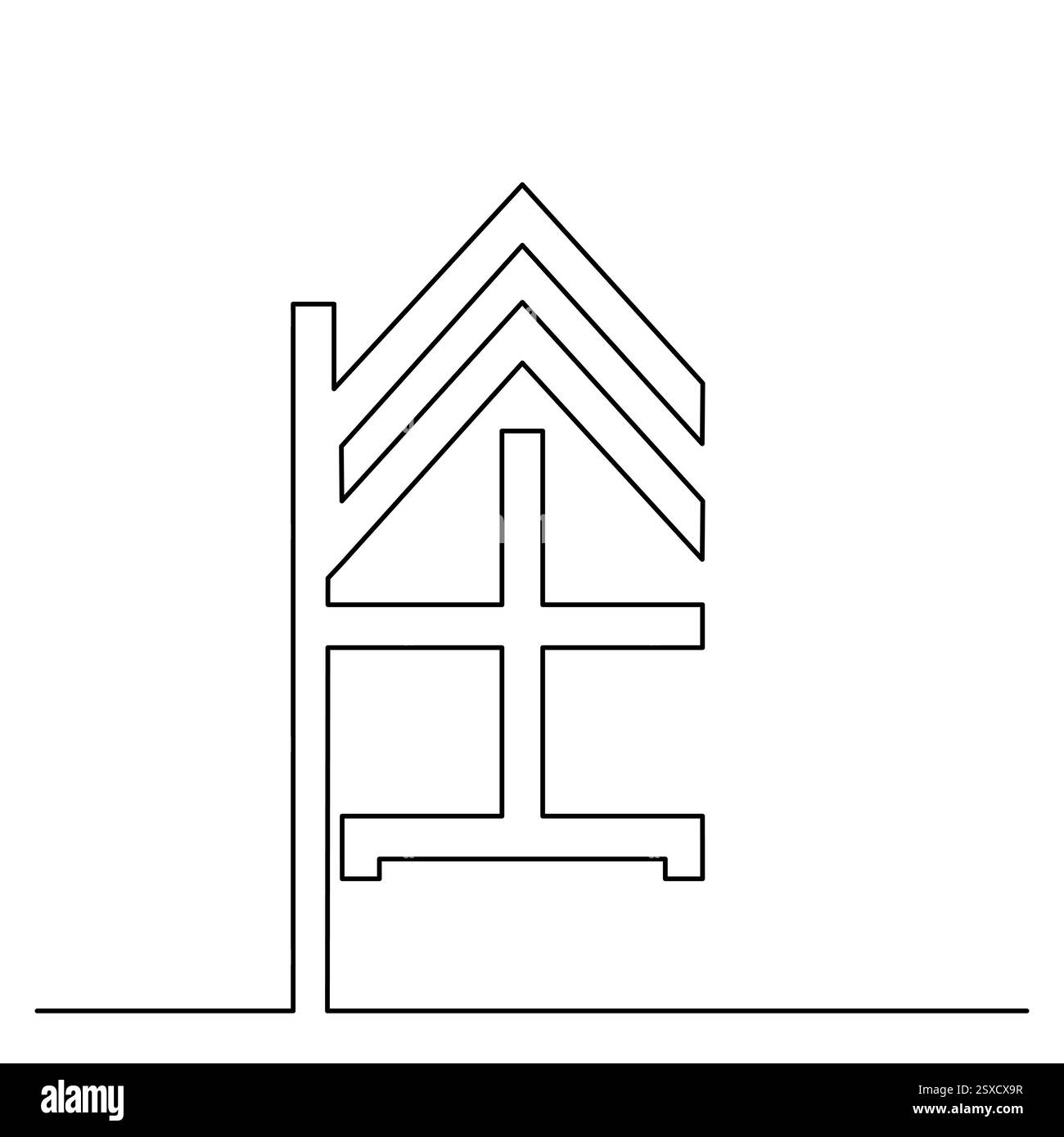 The ecology of a continuous one-line drawing of isolated outline vector ...