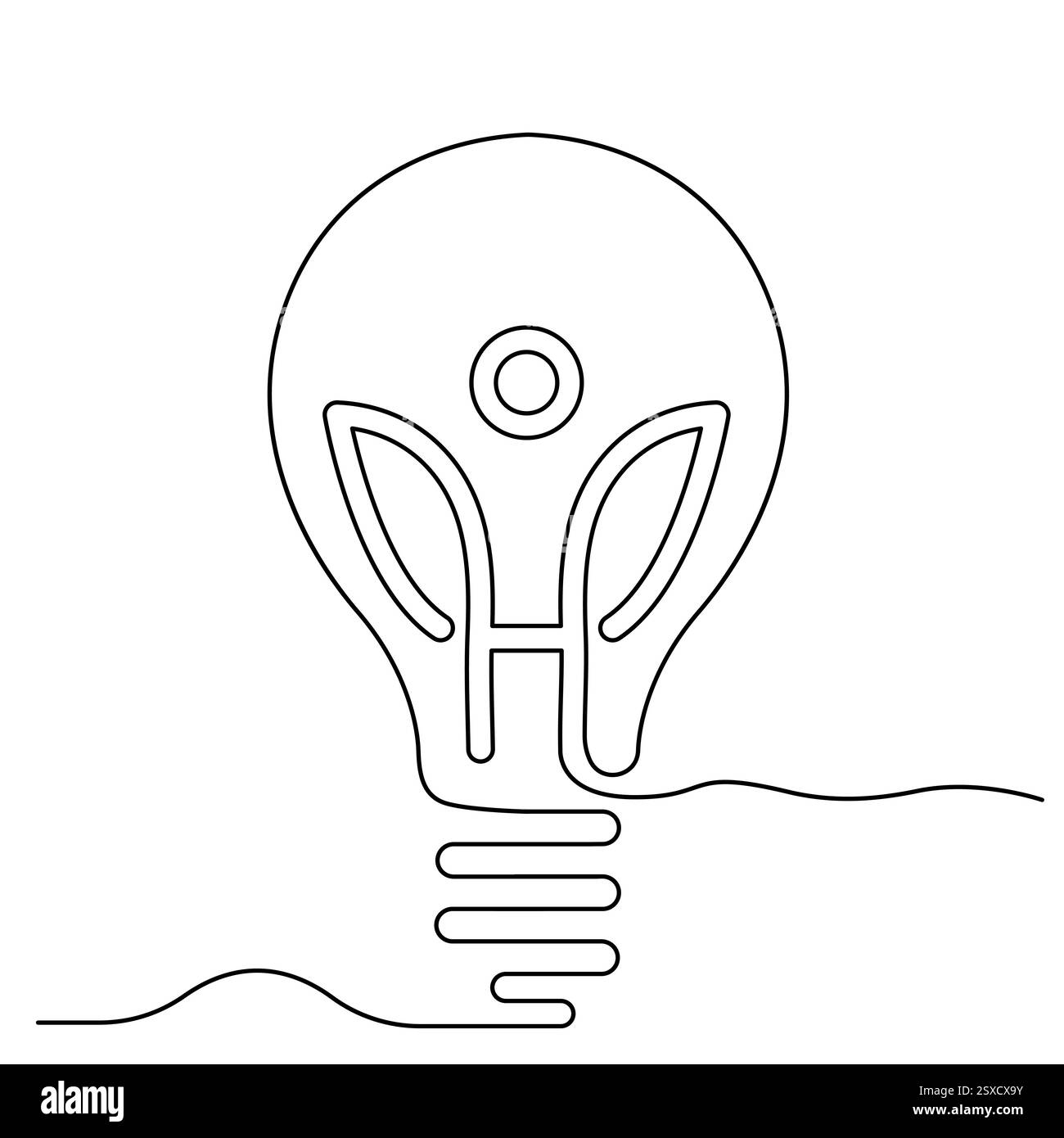 The Ecology Of A Continuous One Line Drawing Of Isolated Outline Vector Art With Sustainability
